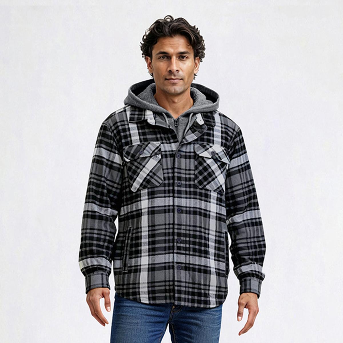 Click here for Mens Smiths Sherpa-Lined Flannel Shirt Jacket - Bl... prices